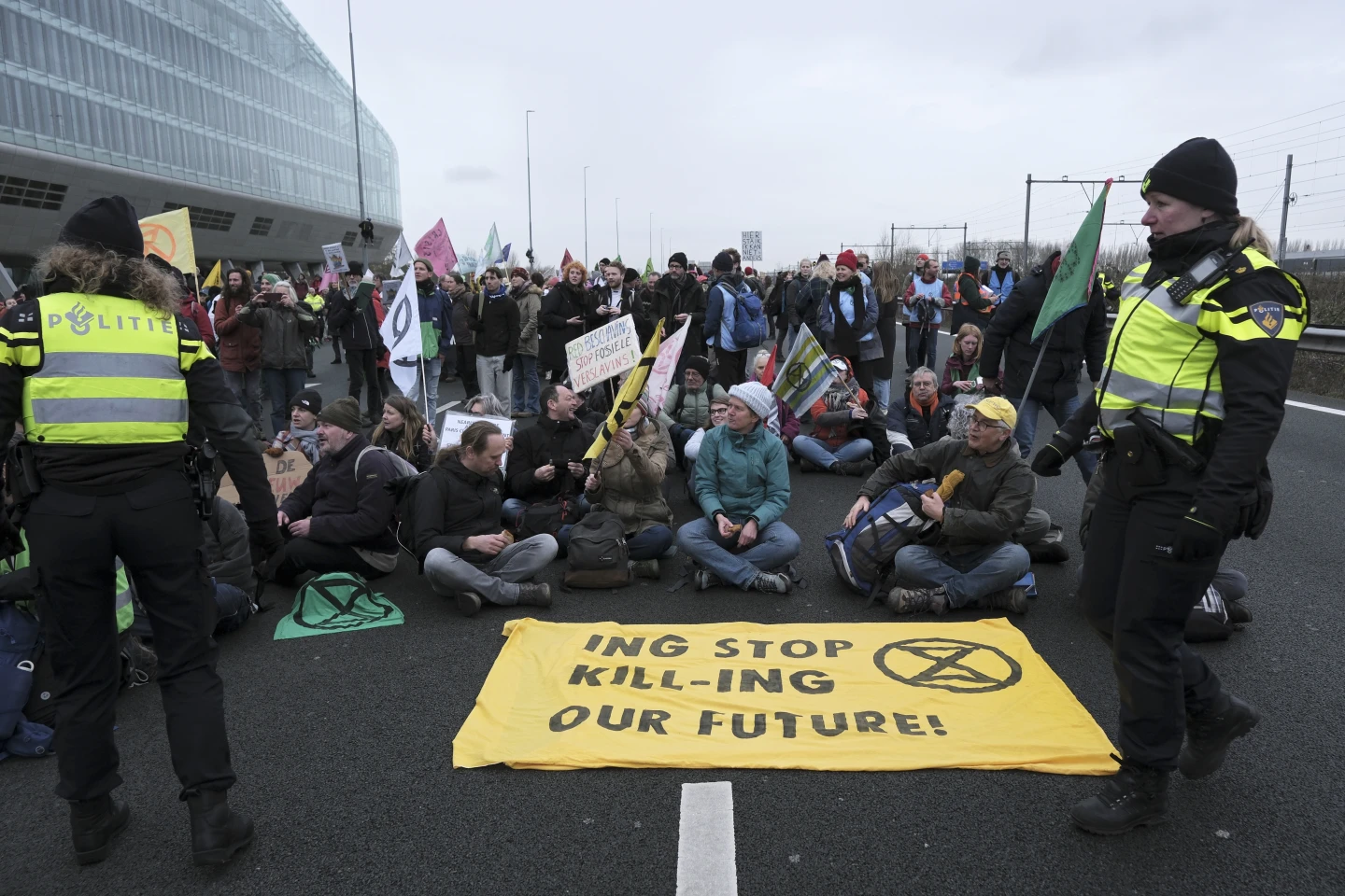 Climate activists block part of main highway around Amsterdam - The ...