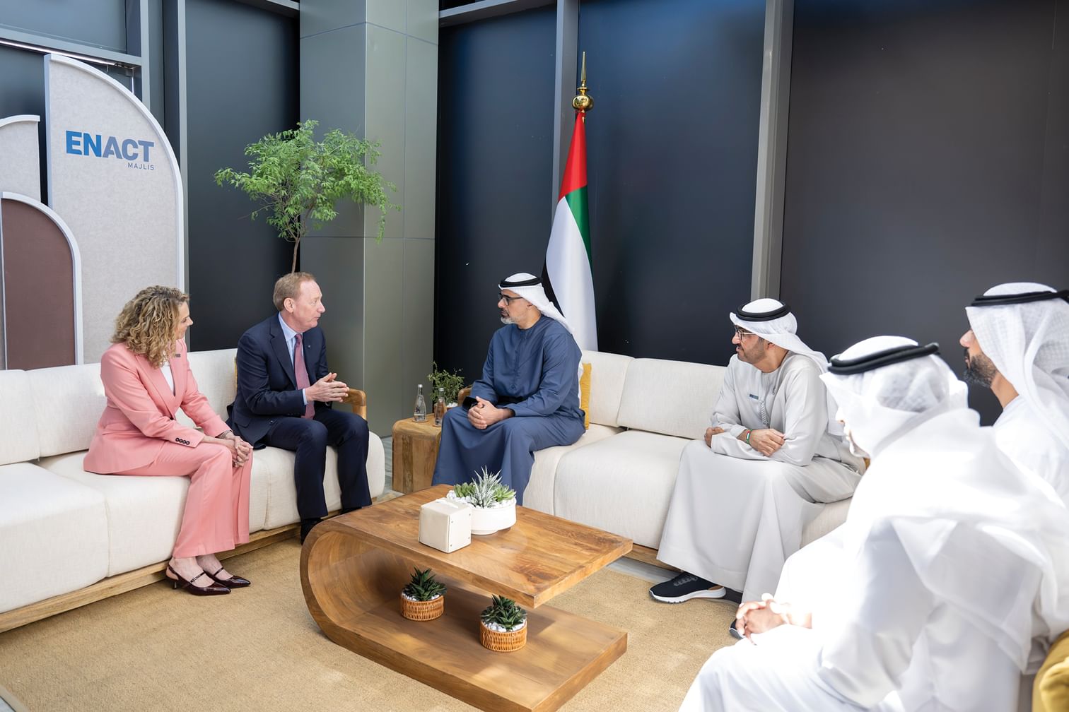 Crown Prince Sheikh Khaled bin Mohamed bin Zayed Meets Microsoft’s Brad ...